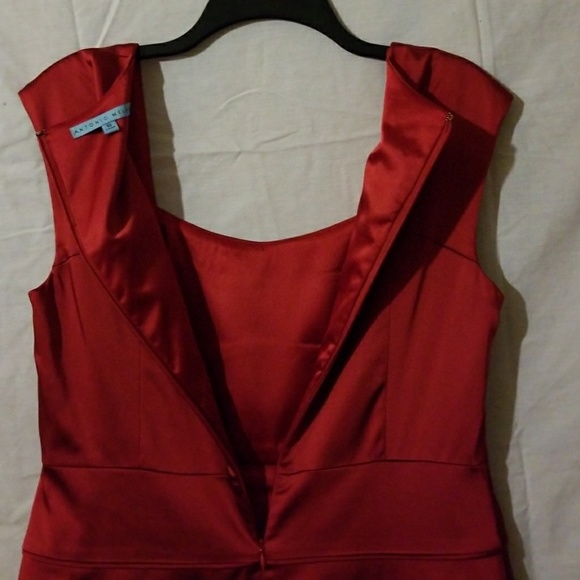 ANTONIO MELANI | Dresses | Antonio Milani Red Satin Dress | Poshmark